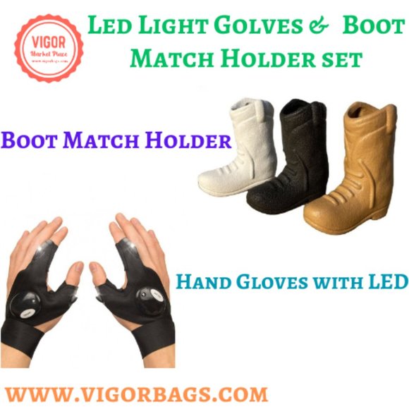 Vigor | Holiday | Led Light Golves Cute Cowboy Boot Match Holder Gift ...